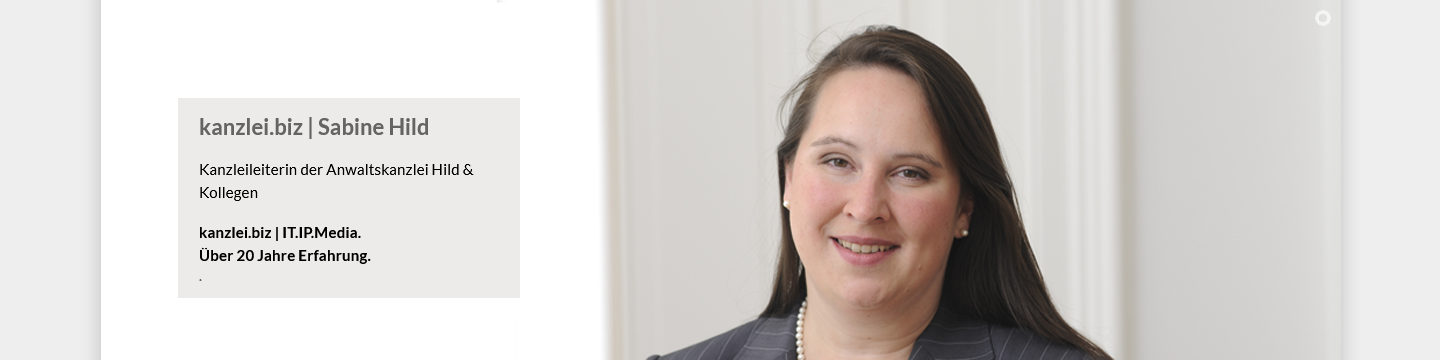 Kanzleileiterin Sabine Hild | kanzlei.biz - IT. IP. Media. › kanzlei.biz